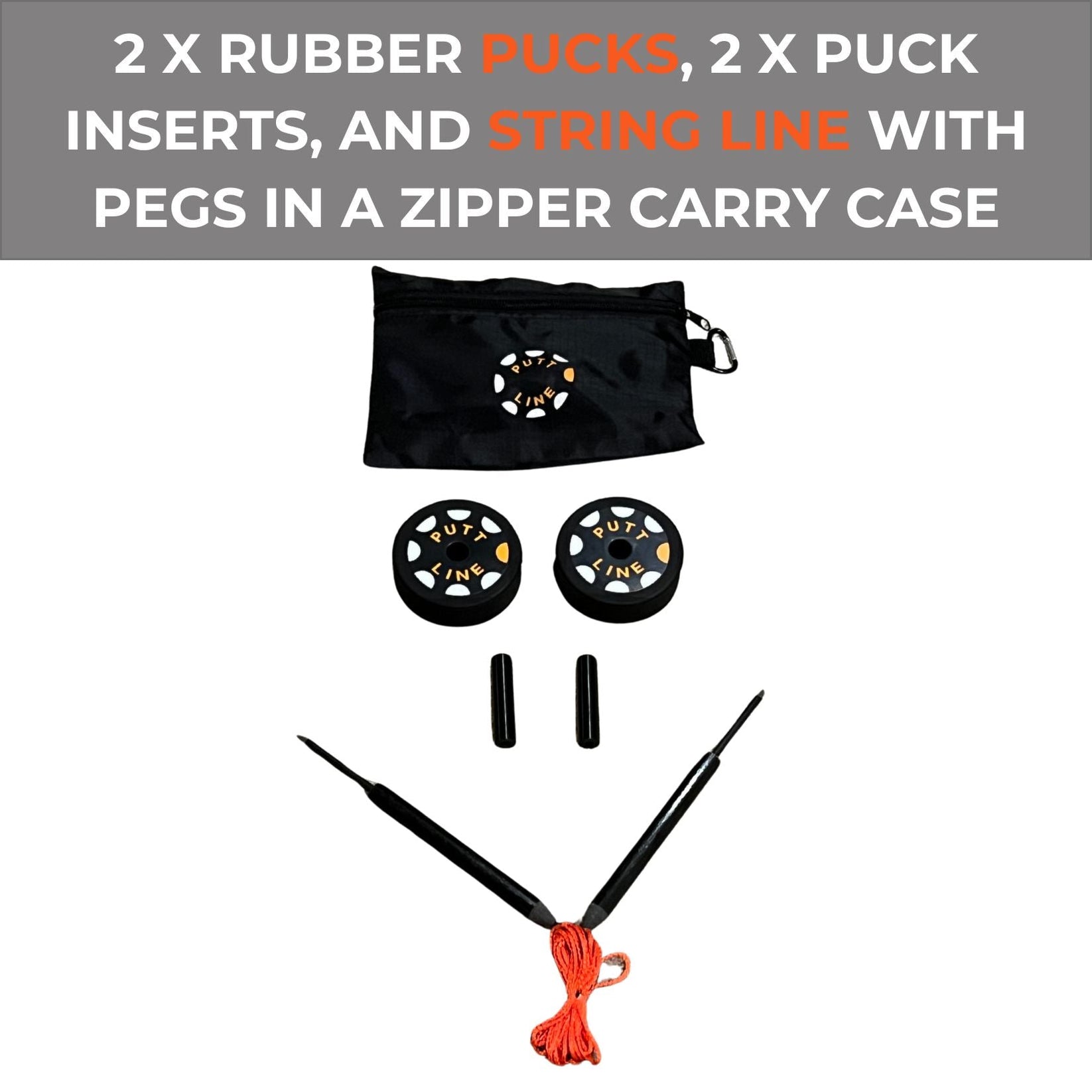 Putt Line Two-Way Putting Alignment String and Target Puck Training Aid ...