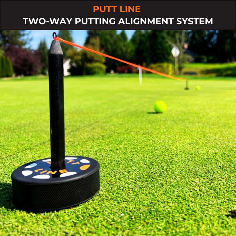 Putt Line Two-Way Putting Alignment String and Target Puck Training Aid ...