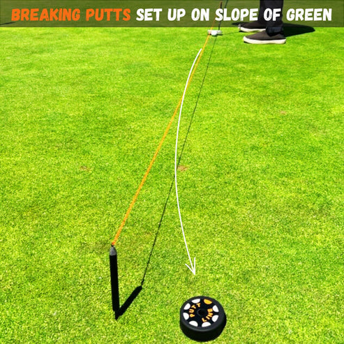 Putt Line Two-Way Putting Alignment String and Target Puck Training Aid ...