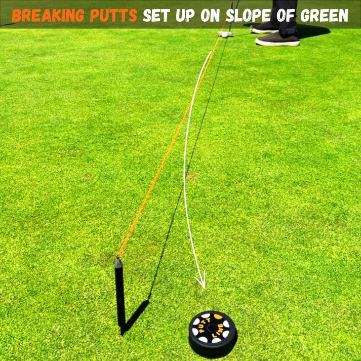 Putt Line Two-Way Putting Alignment String and Target Puck Training Aid ...
